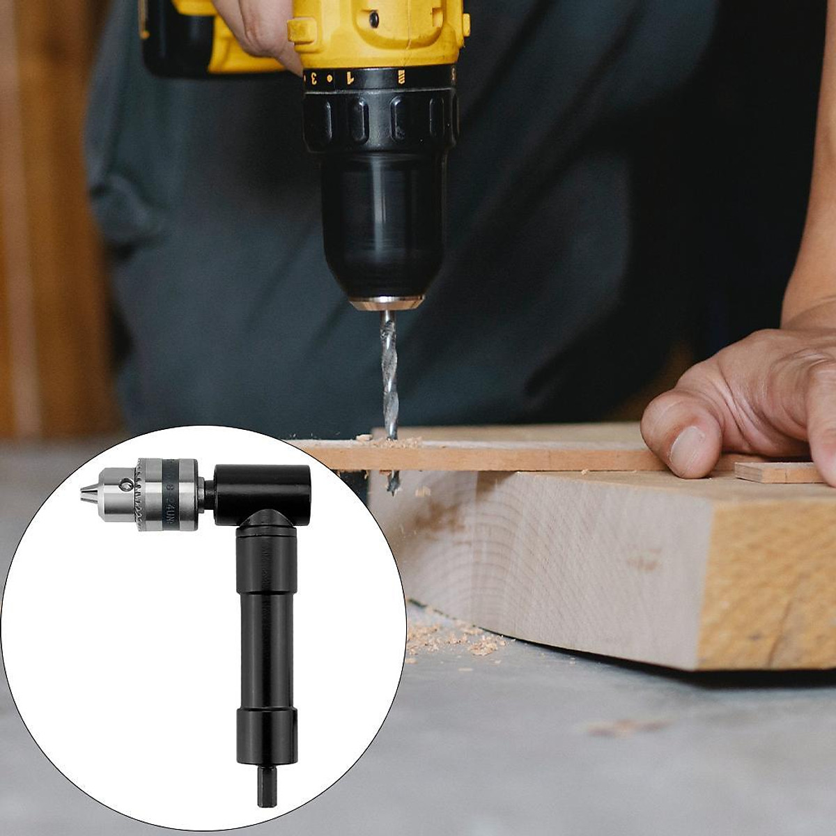 90 Degree Angle Drill Turning Device for Tight Corner Workspace Worker