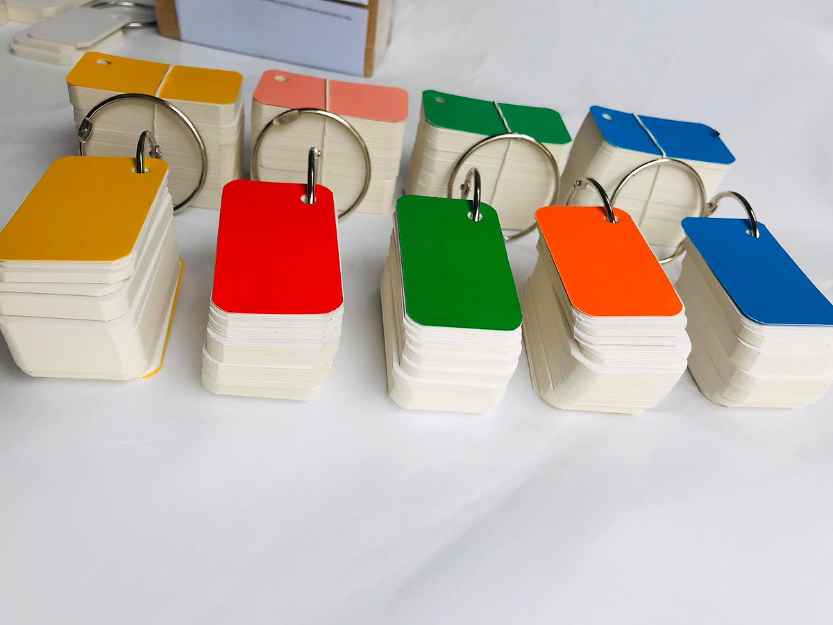 Bộ thẻ ghi nhớ Flashcard 500 thẻ (5 bộ) flashcard trắng 4x7 học từ vựng ...