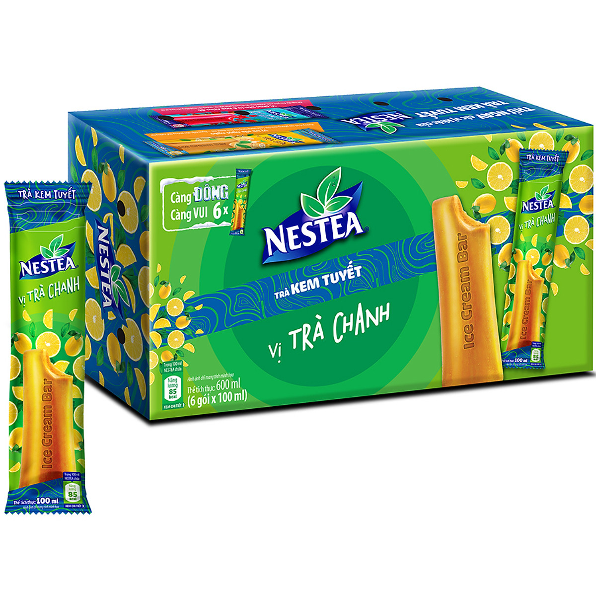 Trà Kem Tuyết Nestea Vị Trà Chanh (Hộp 6 Thanh x 100ml) | Tiki