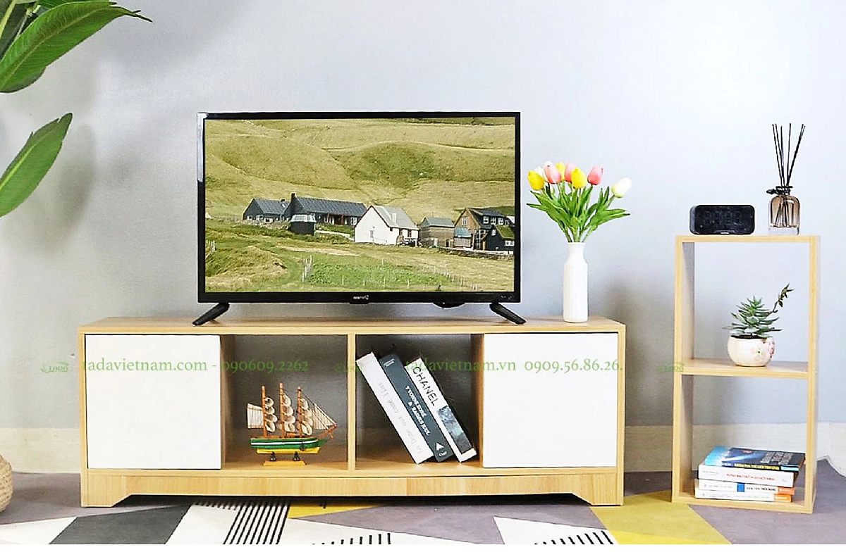 Mua Kệ tivi cánh Pano chân gỗ tự nhiên phong cách tân cổ điển - TD 636H ...