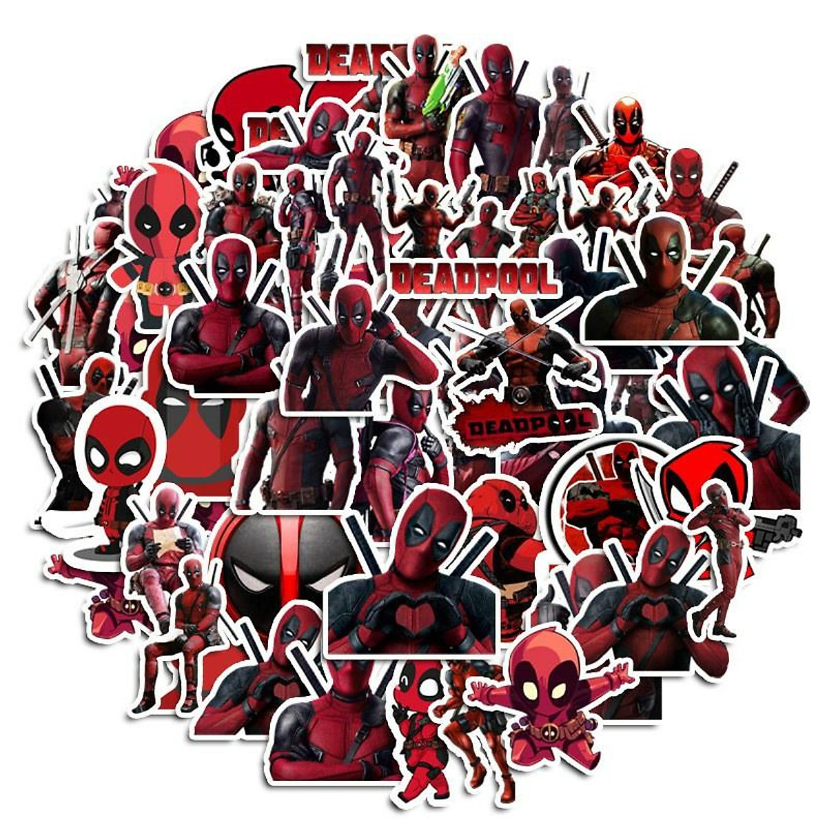 Sticker Deadpool cute, dễ thương mẫu HOT nhất dán trang trí laptop, mũ ...
