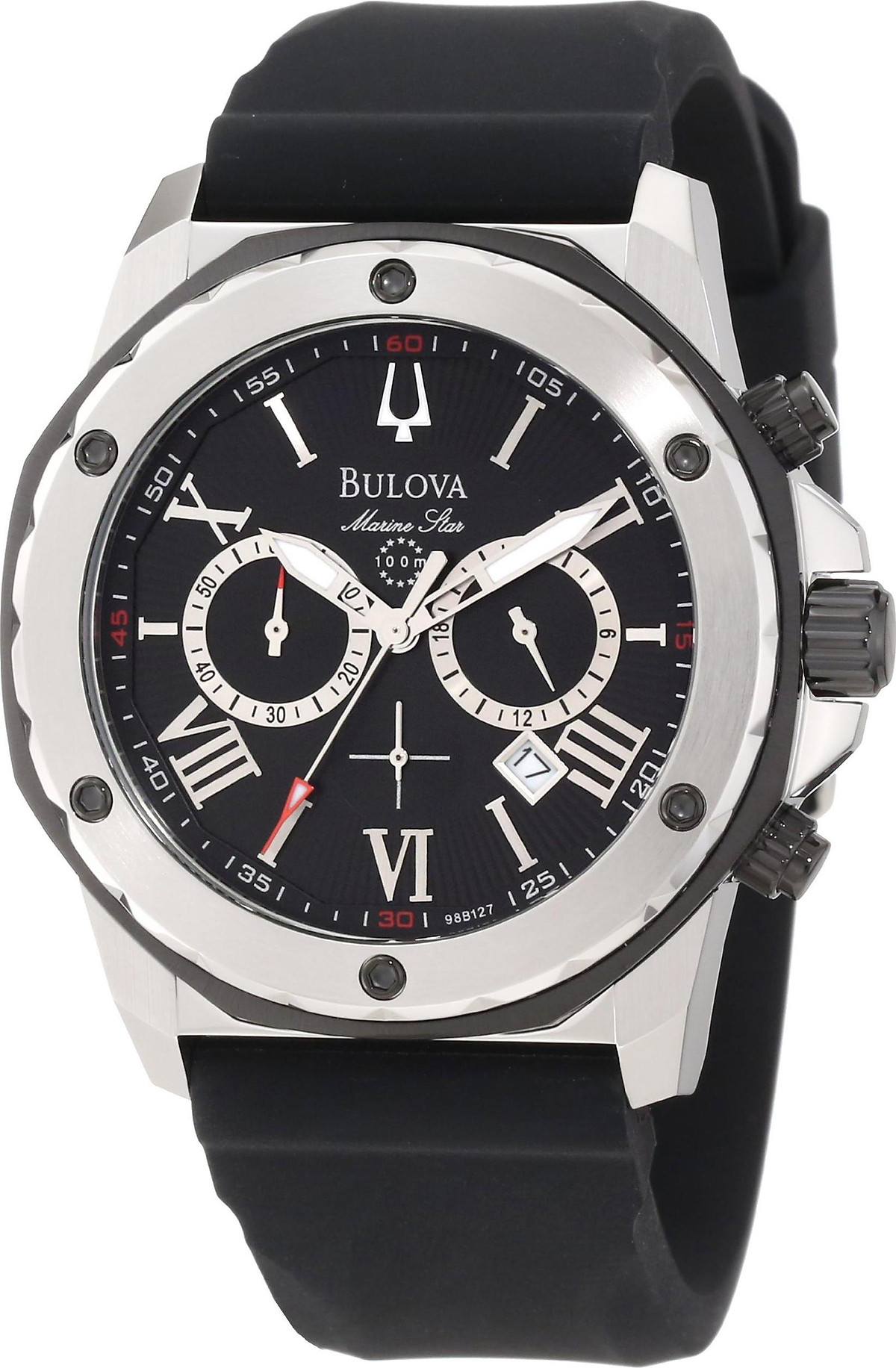 Mua Bulova Men's 98B127 Marine Star Black Dial Strap Watch