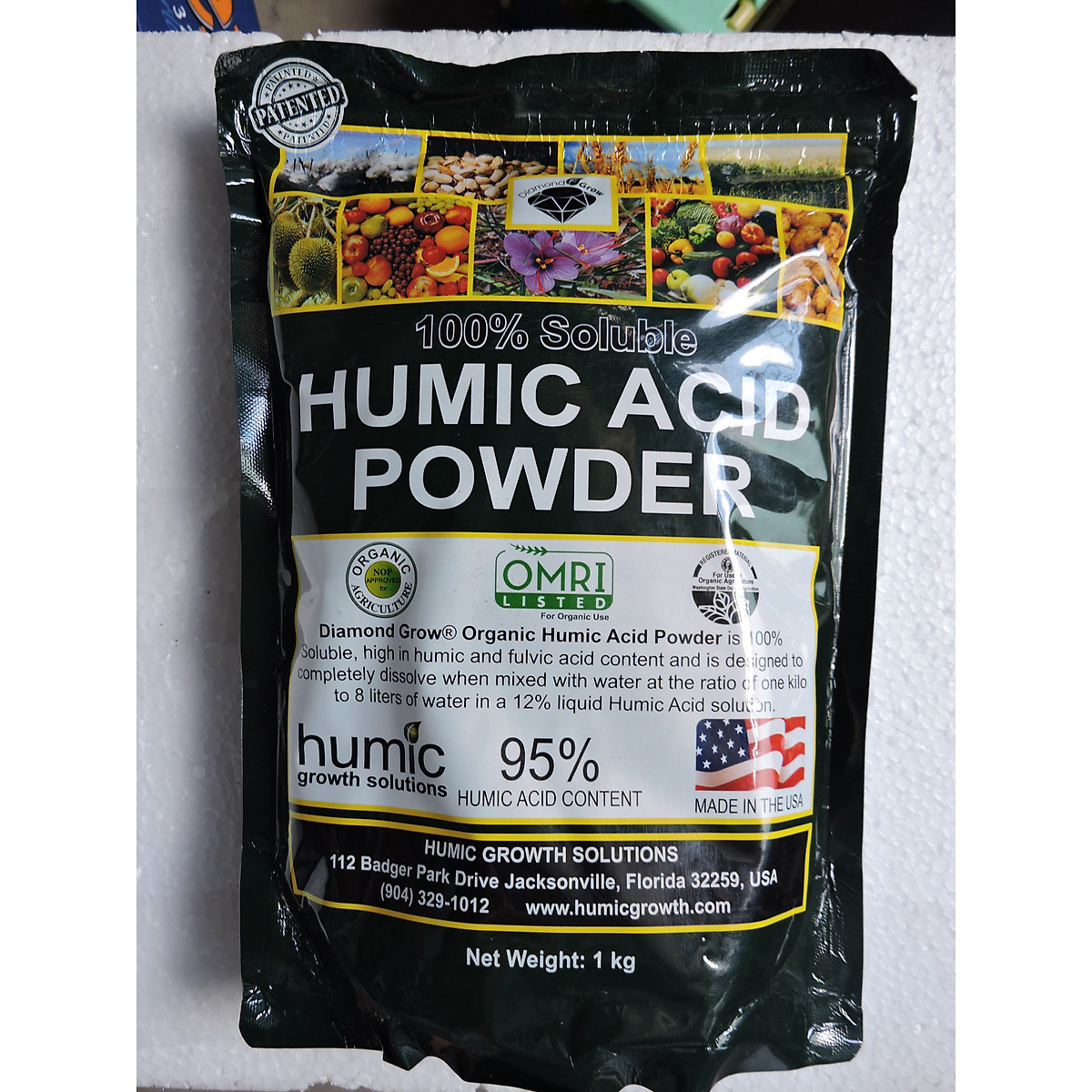 PHÂN BÓN HUMIC ACID POWDER NHẬP KHẨU MỸ GÓI 1KG CẢI TẠO ĐẤT TỐT RỄ KHỎE ...