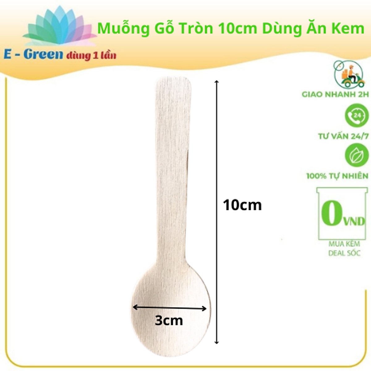 Mua 10 Cái Muỗng Thìa Gỗ Loại Nhỏ Để Ăn Kem, Sữa Chua Xôi Bánh, Nhiều ...