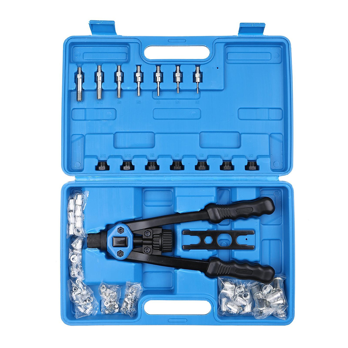 110Pcs Hand Rivet Nut Tool Riveting Tool Set Rivet Nut Setter Kit with ...