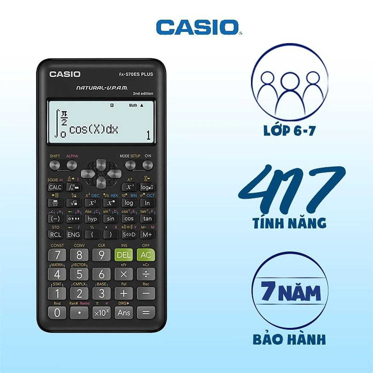 Mua Máy tính Casio FX 570ES PLUS NEW chính hãng dành cho học sinh tại ...