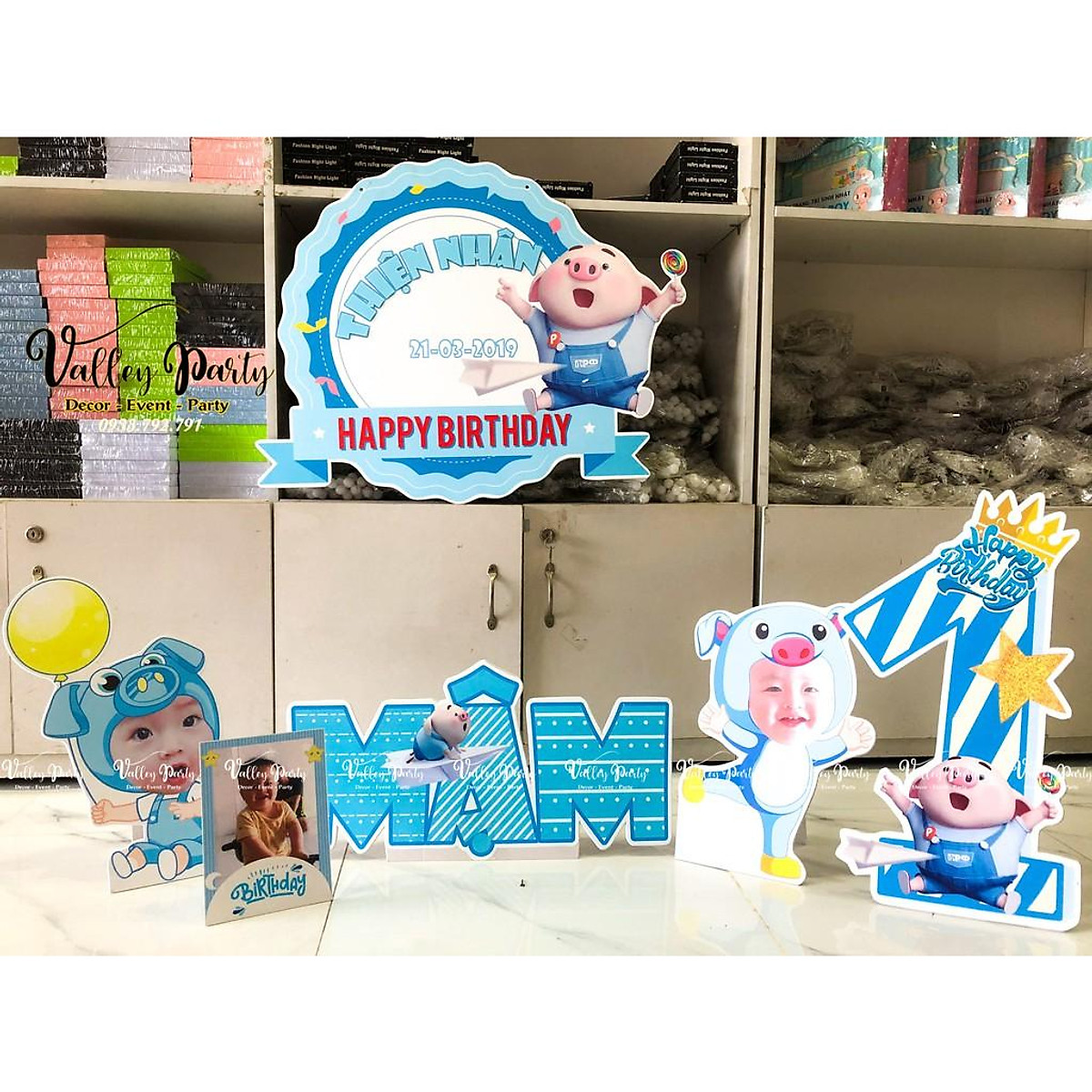 Combo Chibi Trang Trí Sinh Nhật Bé Như Hình | Tiki