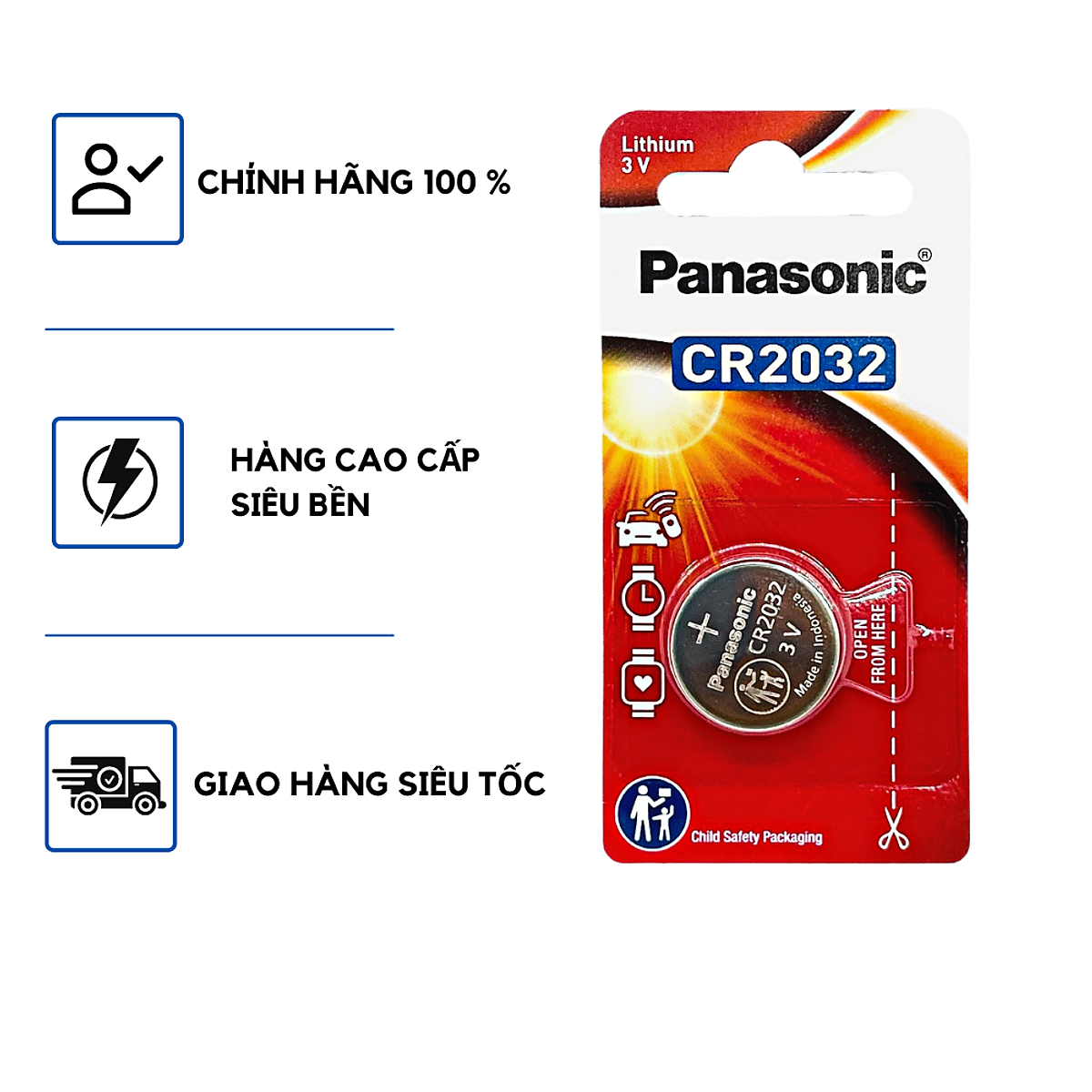Pin Panasonic CR 2032 - Hàng chính hãng | Siêu Thị Điện Máy Xanh