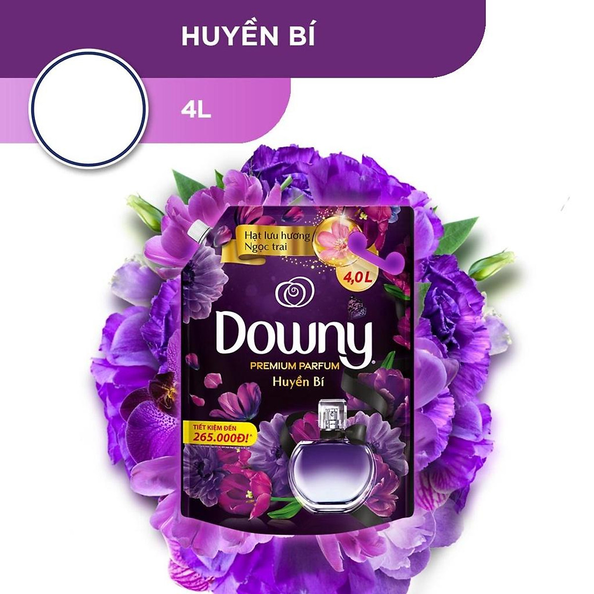 Nước Xả Vải DOWNY Nước Hoa Cao Cấp Đậm Đặc Hương Huyền Bí Túi 4L