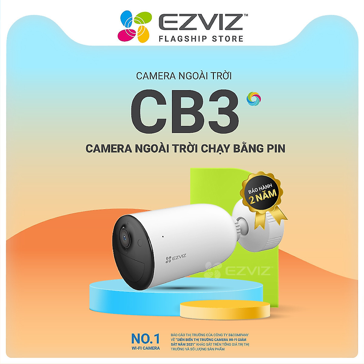Mua Camera ngoài trời Dùng Pin Ezviz CB3 bản 2MP 1080P CS-CB3, phát ...