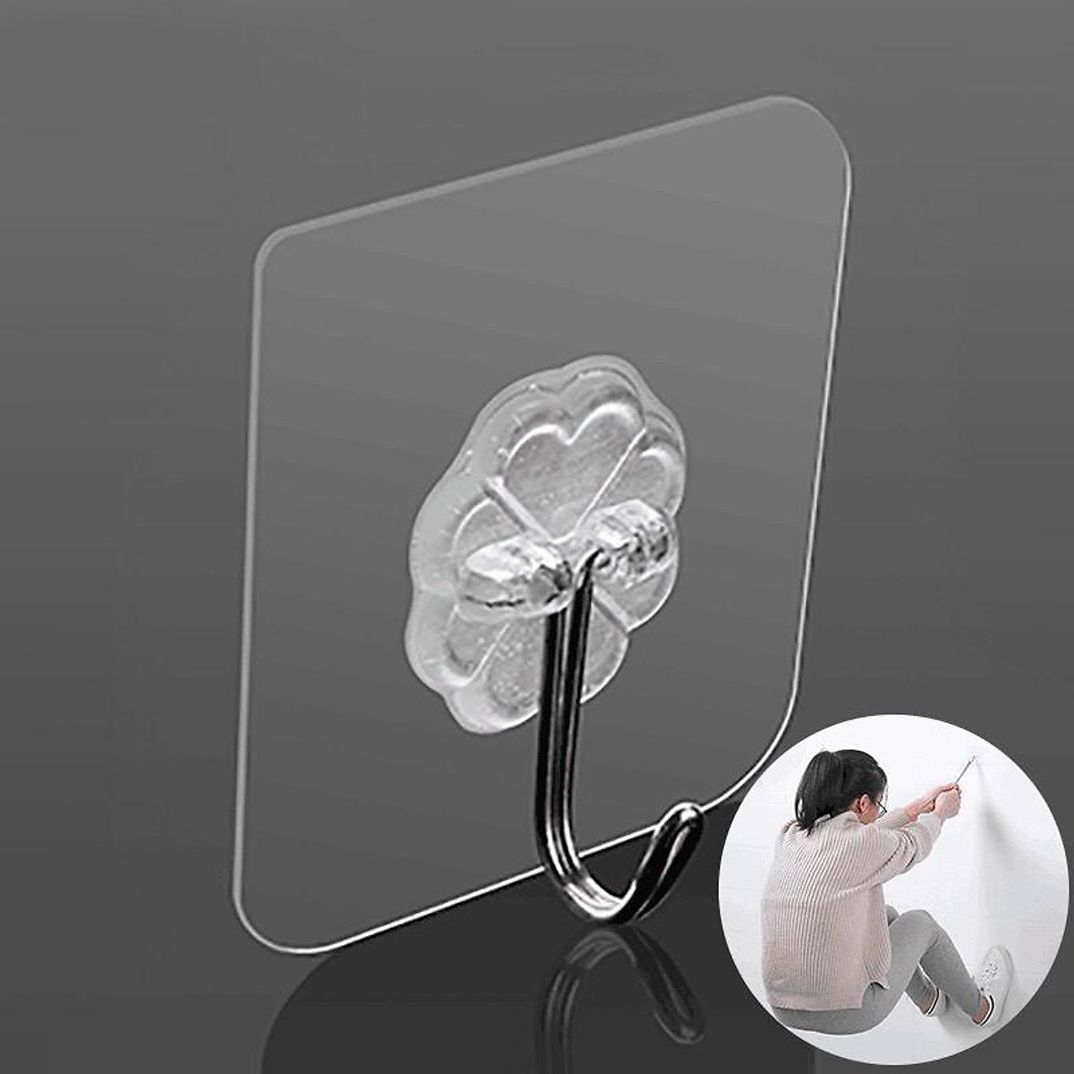 Miếng dán dính tường móc treo đồ siêu dính siêu bền siêu rẻ 6x6cm | Gia ...