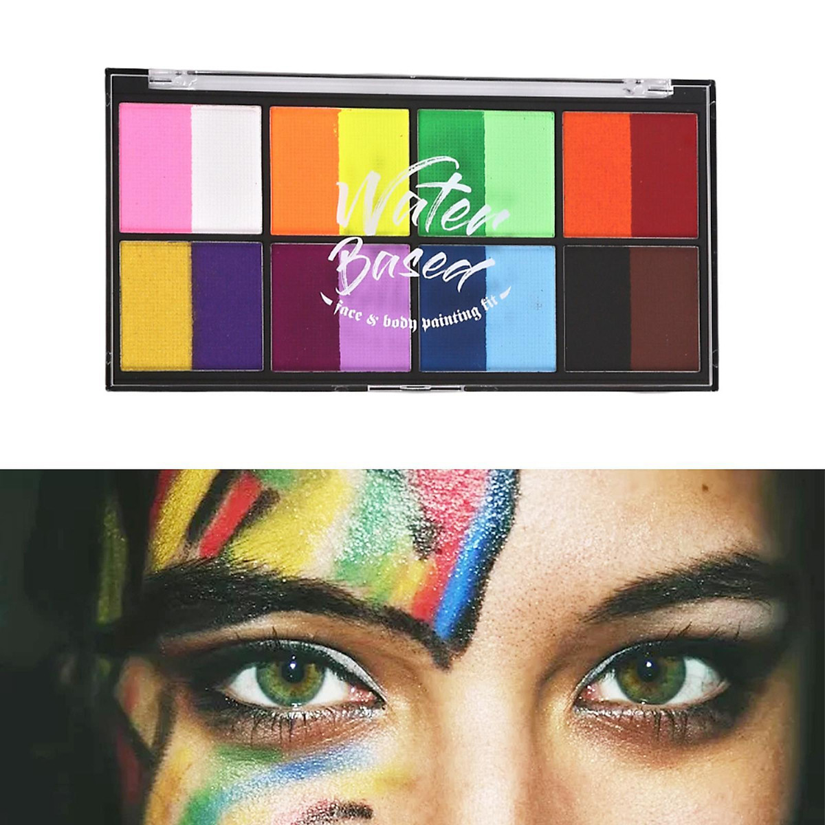 Face Body Paint Set, Face Painting Pigment 8 Grids, Water Soluble Body ...