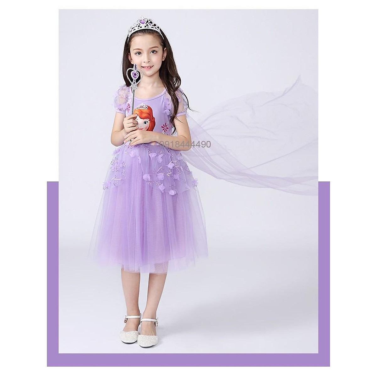 Váy công chúa Sofia có tà dài | Tiki