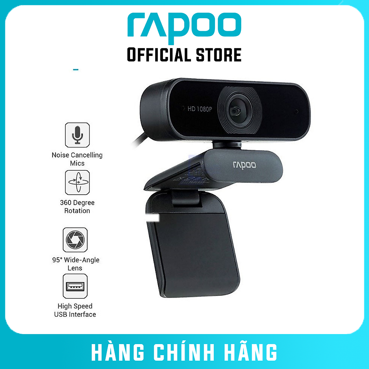 Webcam Rapoo C260 FullHD 1080p - Hàng Chính Hãng | Tiki
