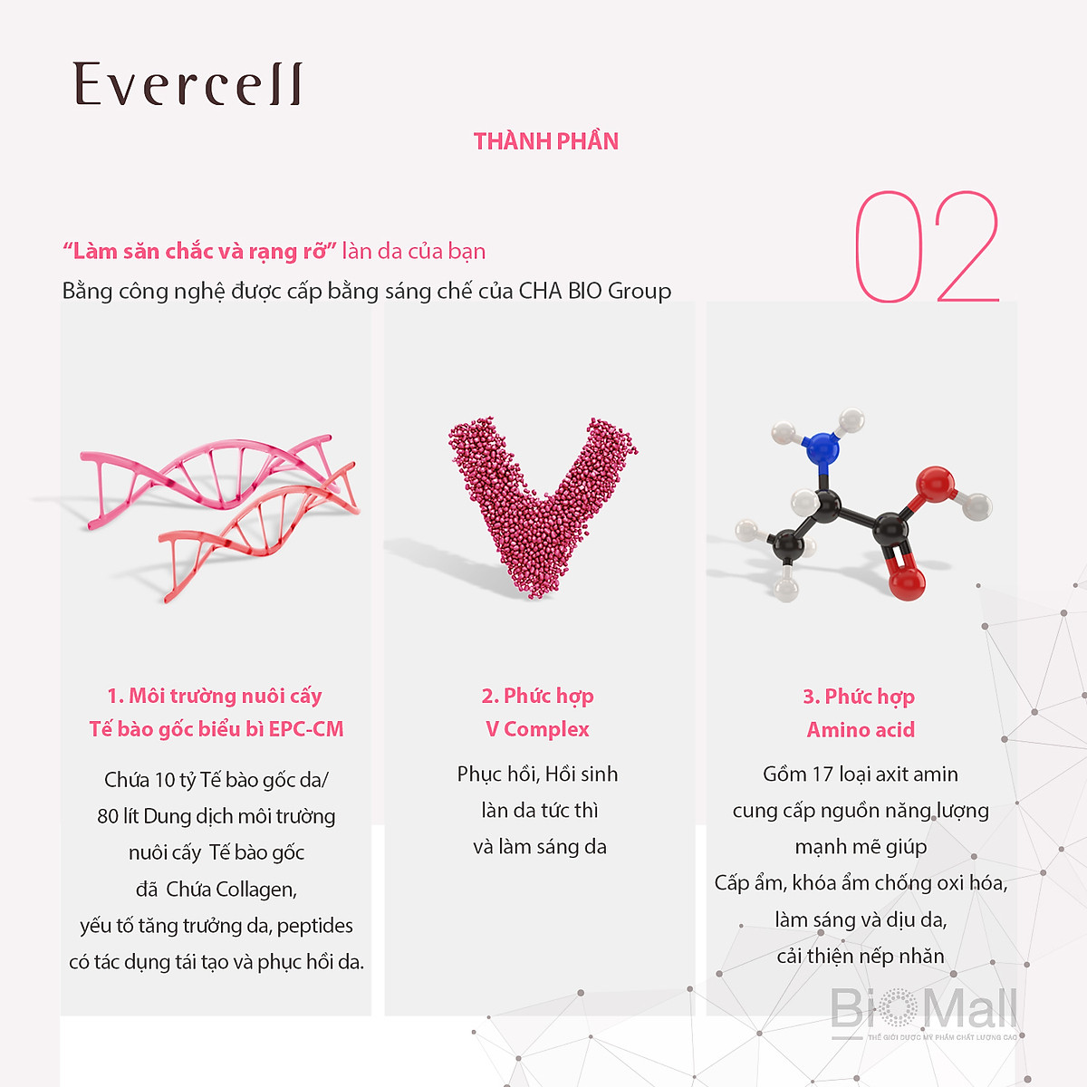 Mặt nạ nâng cơ, đàn hồi, săn chắc, trắng sáng da Tế bào gốc EVERCELL Radiance Lifting Ampoule ...