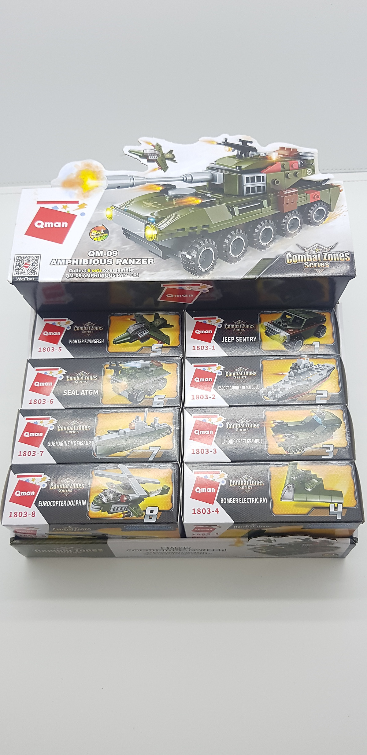 Hình ảnh Đồ Chơi Ghép Hình Quân Đội Chiến Xa Lội Nước 8 trong 1 Qman 1803 Cho Bé Từ 6 Tuổi #3