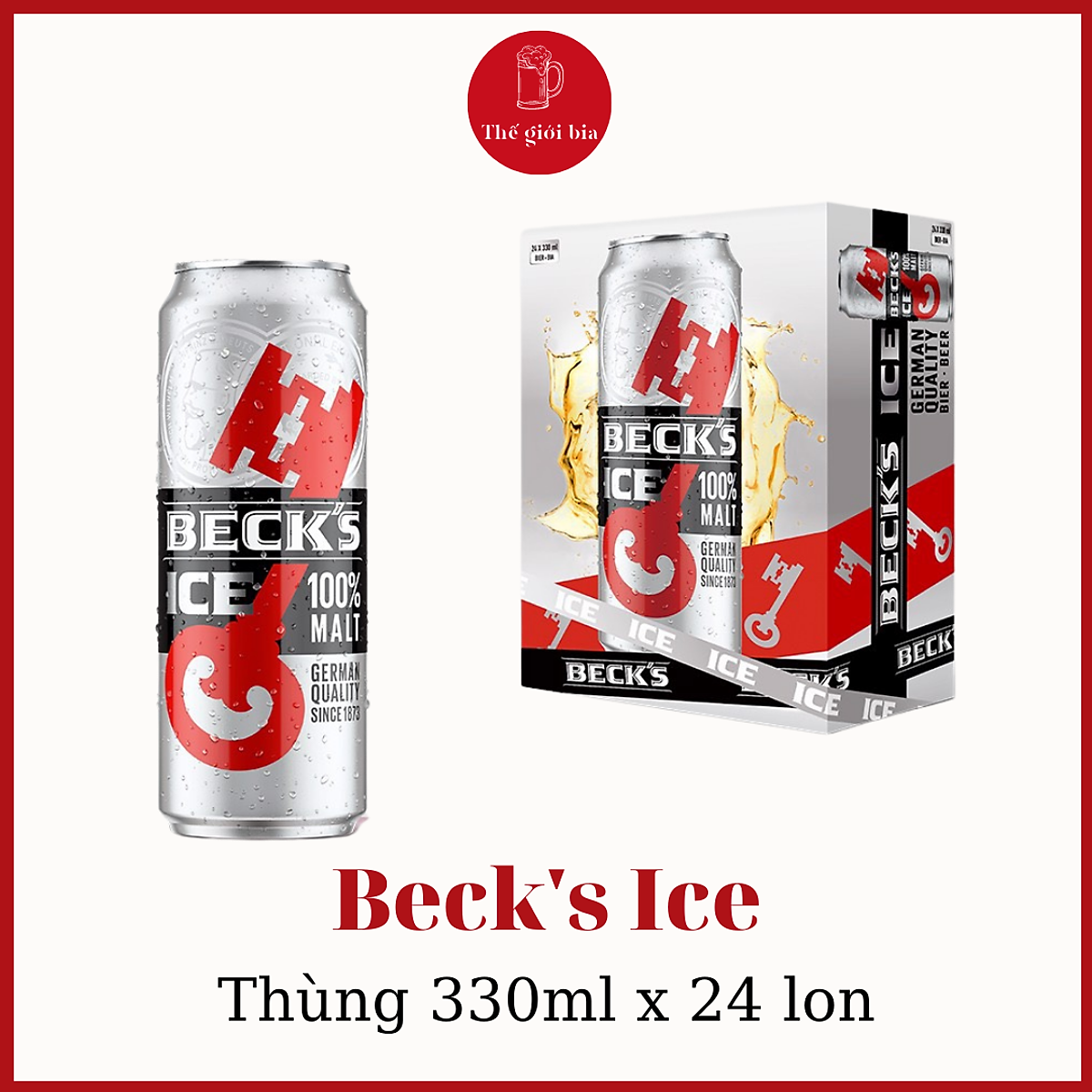Thùng bia Beck's Ice 330ml x 24 lon | Tiki
