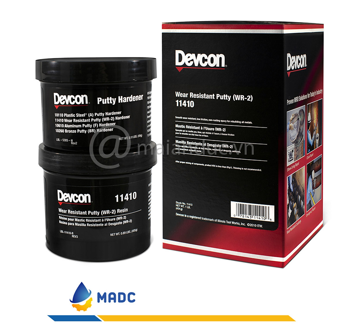 Keo Devcon 11410 Wear Resistant Putty (WR-2) 1 Lb Grey | Tiki