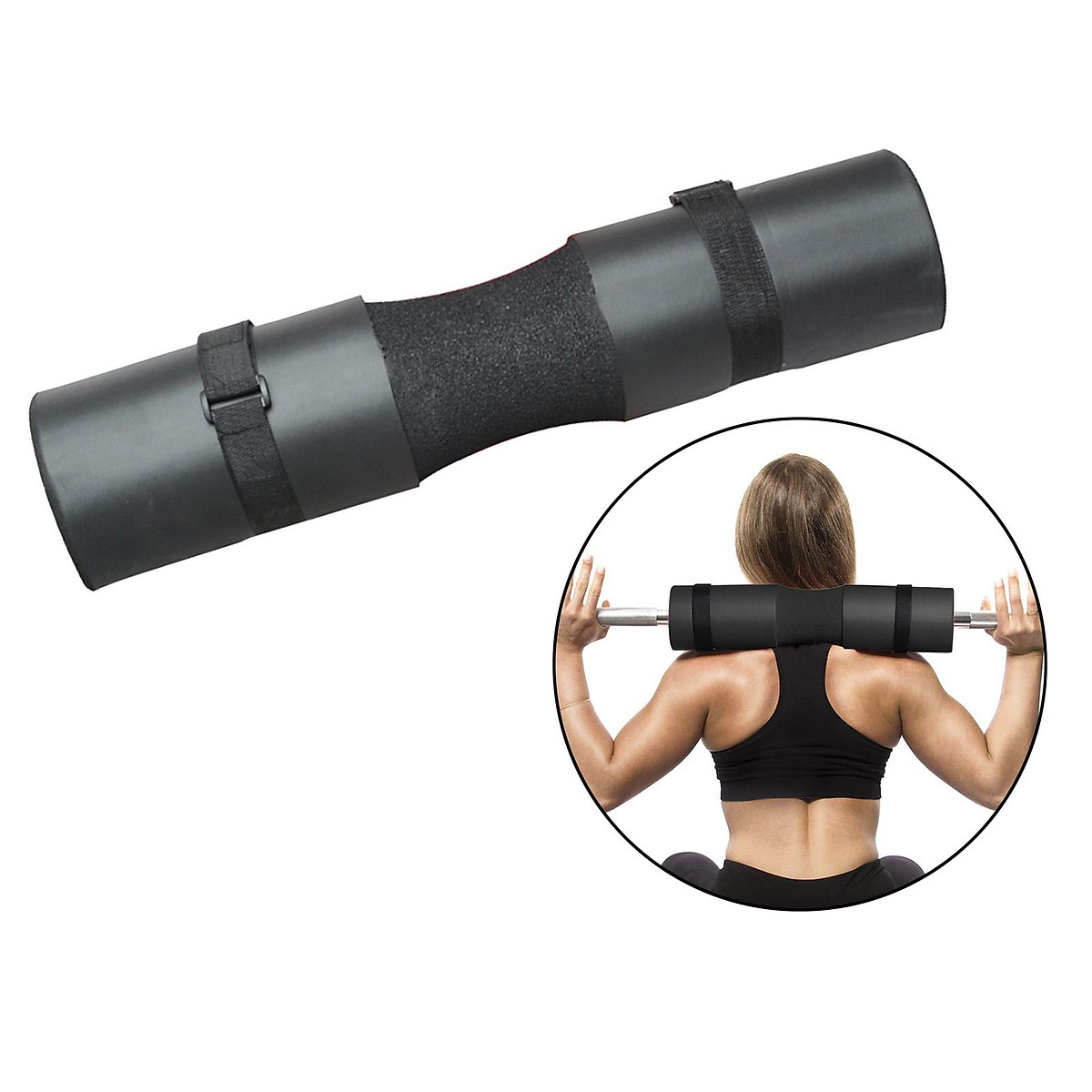 Barbell Bar Cover Squat Pad Weight Lifting Shoulder Back Protector Black