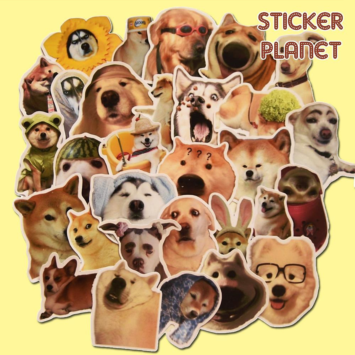 Mua Sticker MEME CHÓ hài hước vozer nhãn dán trang trí mũ bảo hiểm ...