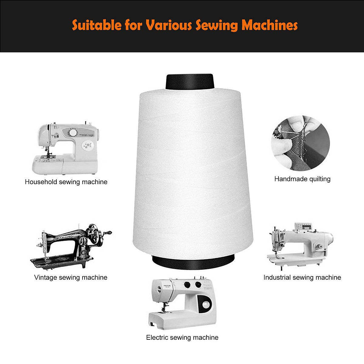 Polyester Sewing Thread Quilting Thread for Sewing Machine All Purpose ...