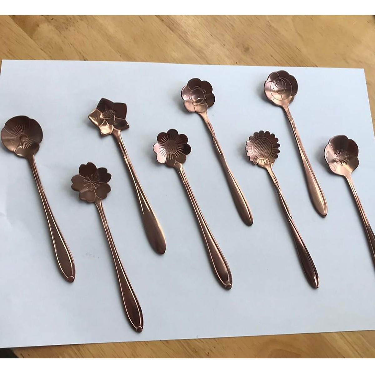Mua Thìa trà, thìa cafe mẫu hoa hồng vàng sang chảnh - Thìa cà phê ...