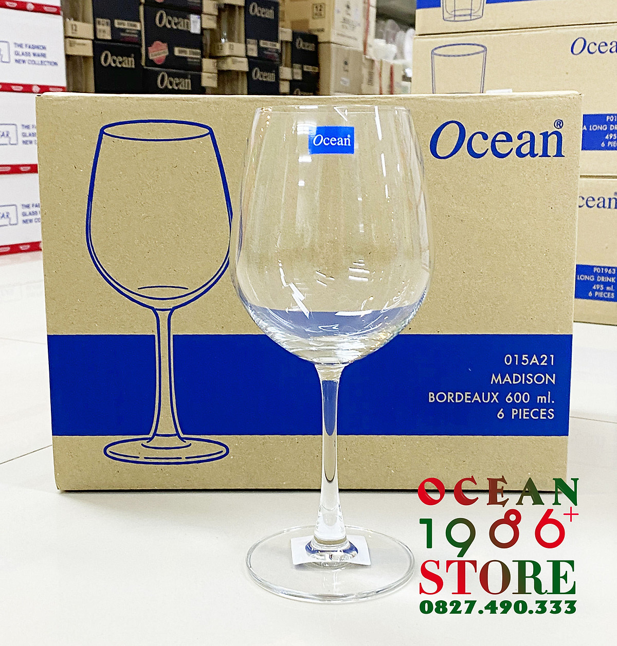 Mua Bộ 6 Ly Rượu Vang Đỏ Thủy Tinh Ocean Madison Bordeaux – 600ml ...