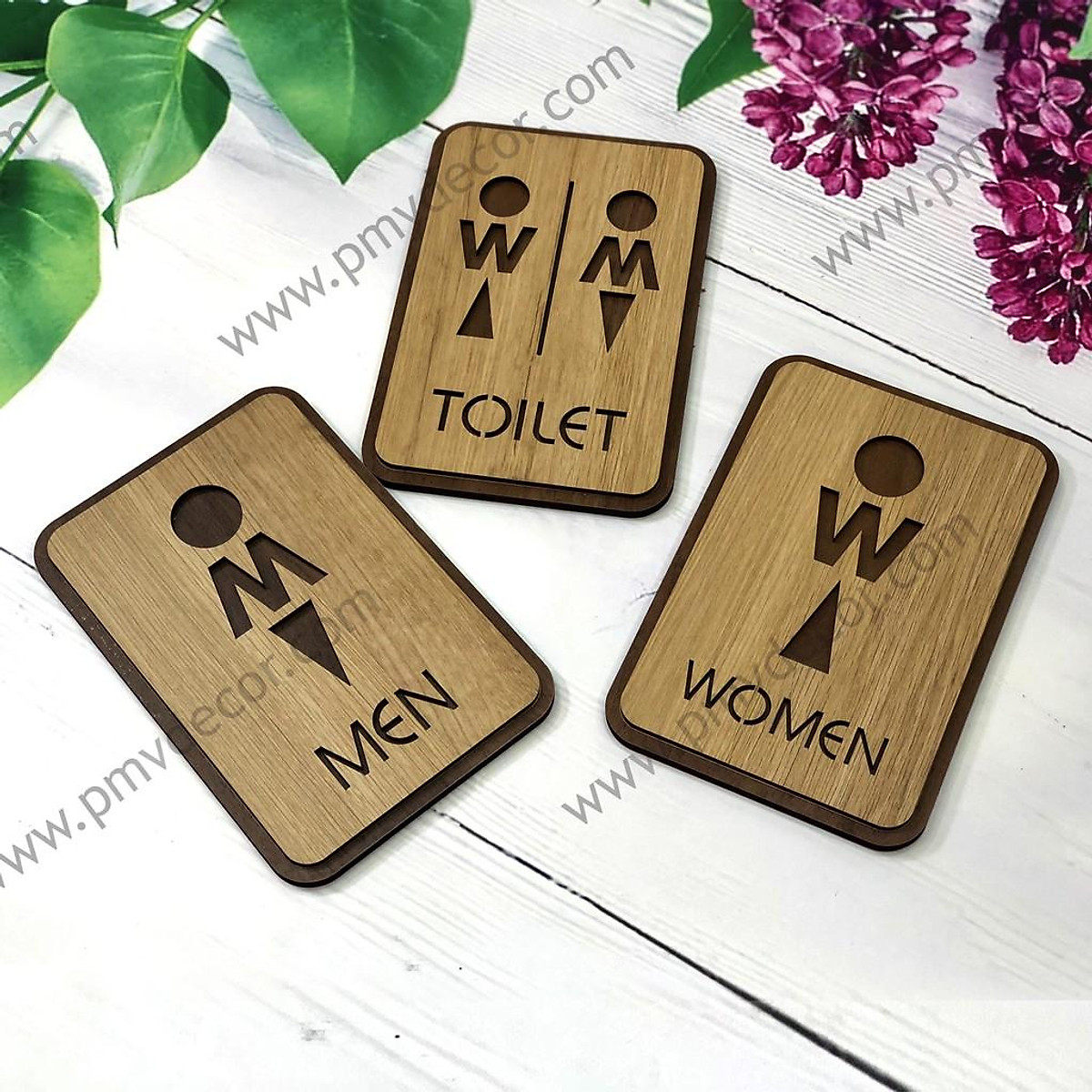 Mua BẢNG WC, KT: 100*150mm Gỗ MDF phủ melamine 2 màu tương phản