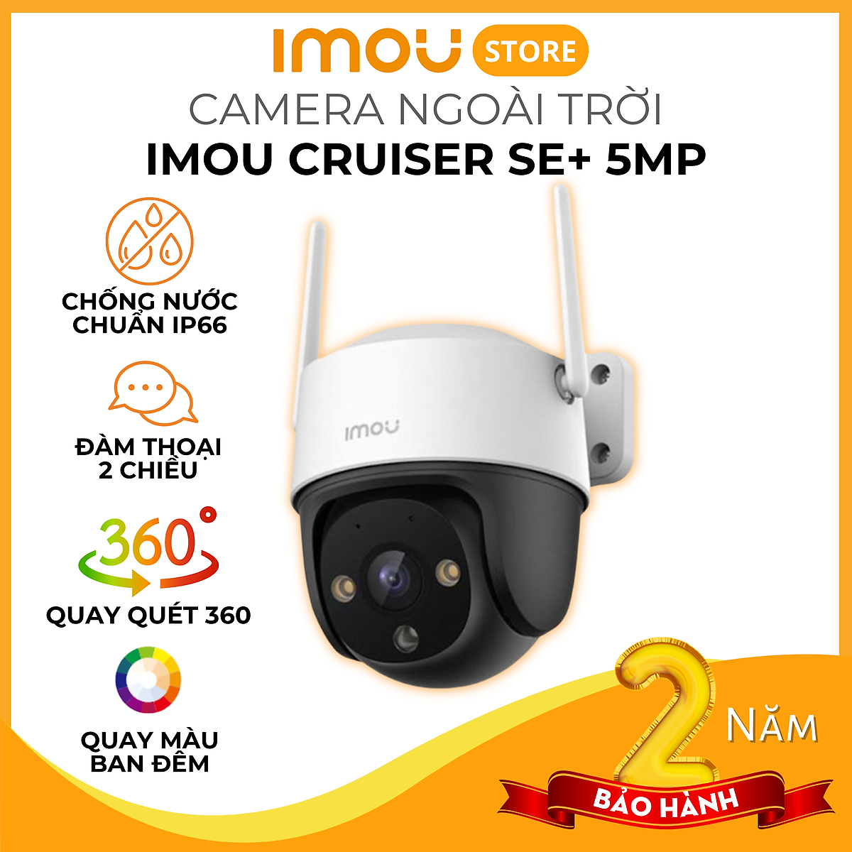 Camera IP wifi ngoài trời IMOU Cruiser SE 2MP/4MP - Hàng Chính Hãng ...