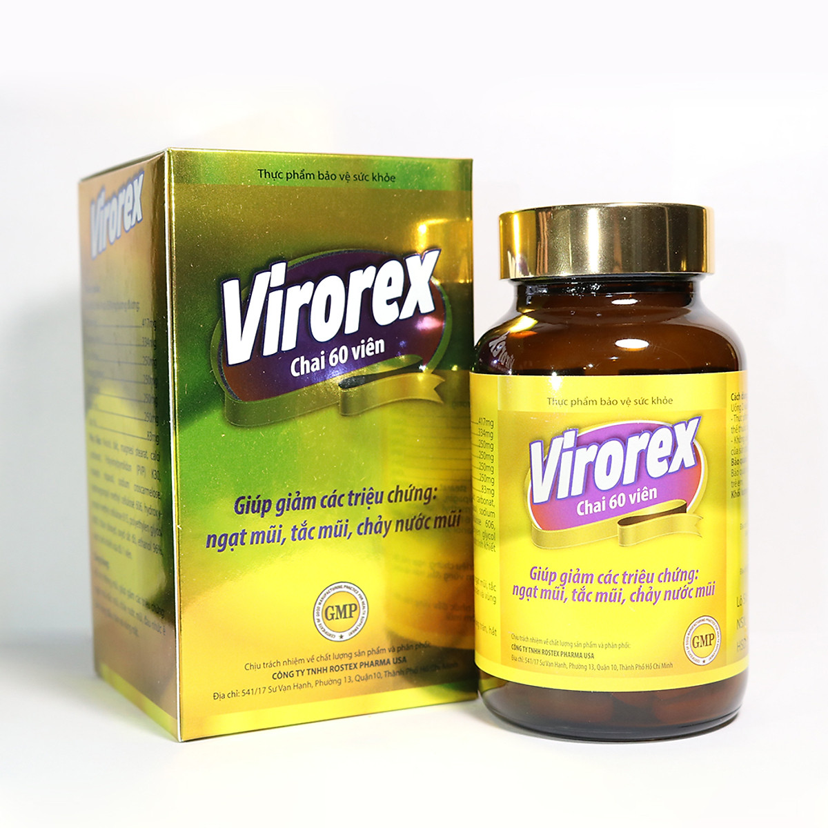 Viên uống VIROREX giảm viêm xoang, viêm mũi dị ứng, ngạt mũi, tắc mũi ...