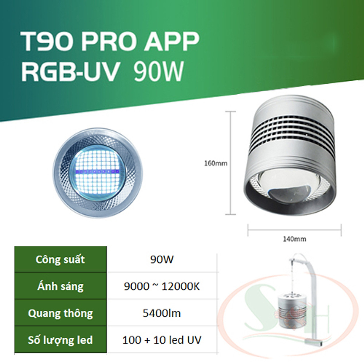 Mua Đèn led lon Week T70, T90 Pro series độ rọi sâu mini rocket led RGB UV bể cá tép thủy sinh ...