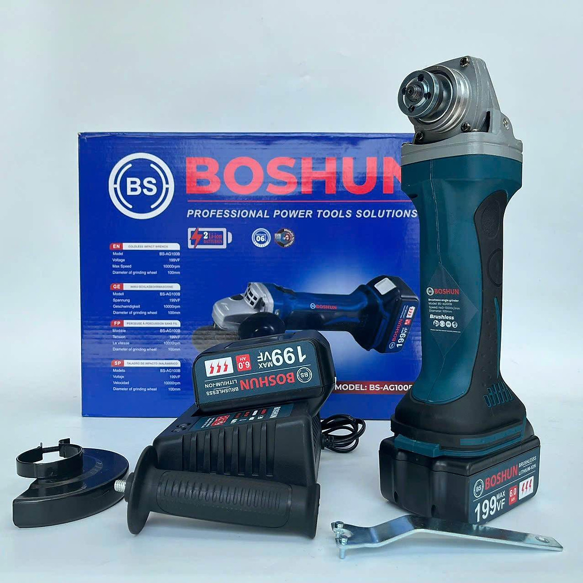 Mua Máy Mài Pin BOSHUN 199V không chổi than - Máy cắt cầm tay pin 10 ...