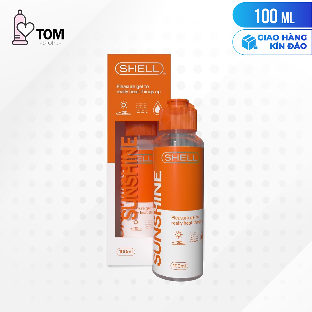 Gel bôi trơn ấm nóng - Shell Sunshine - Chai 100ml - Gel bôi trơn
