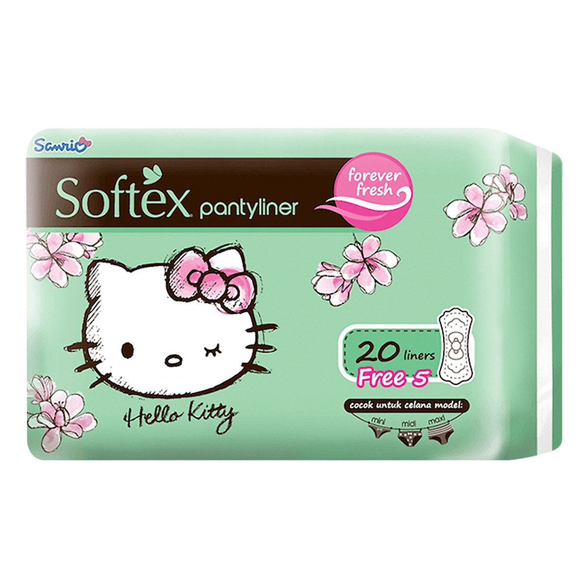 Mua Băng Vệ Sinh Softex Hello Kitty Panty Liner Forever Fresh (20 + 5 ...