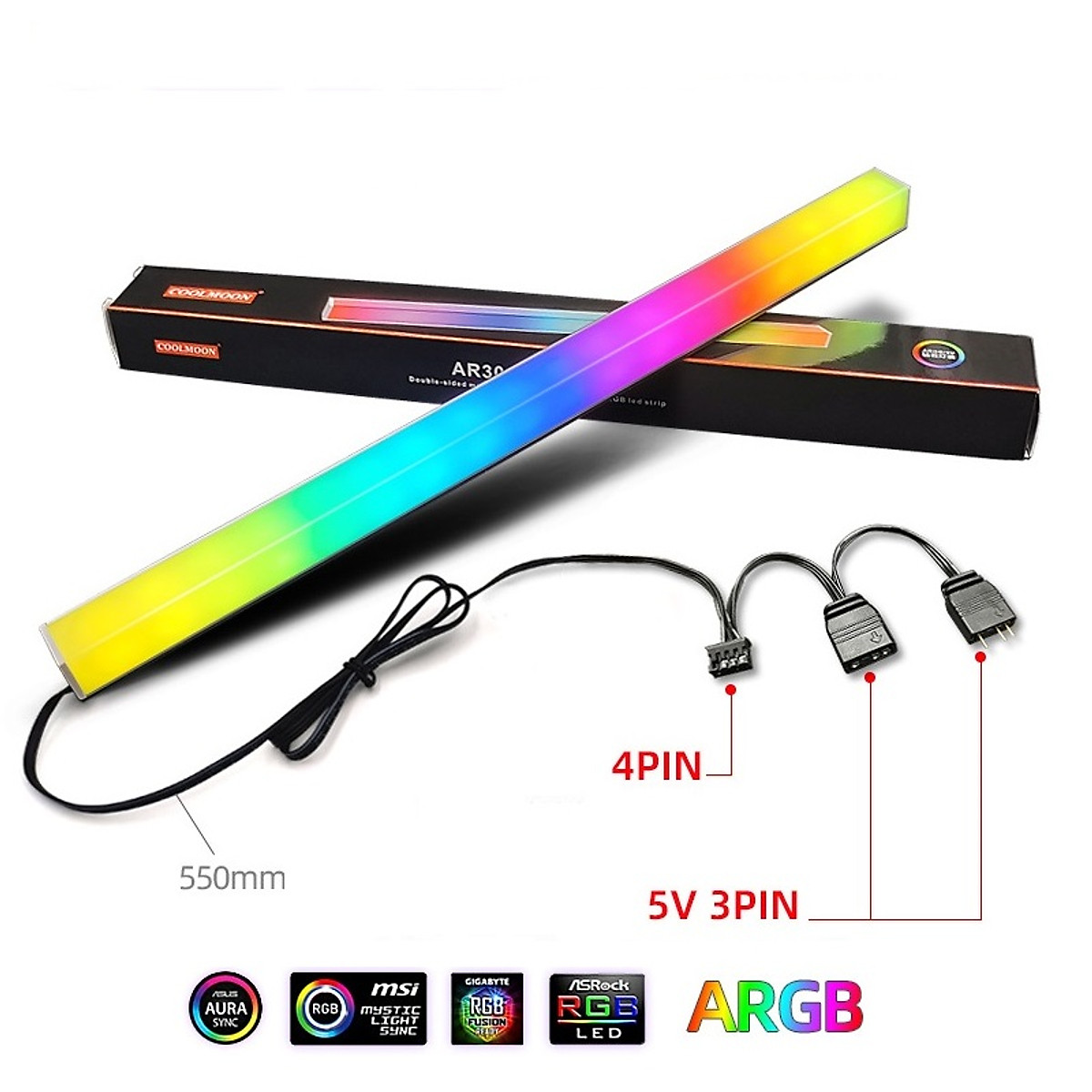 Mua Thanh Led RGB Aura Sync Coolmoon đồng bộ Hub đồng bộ Hub + Sync với ...