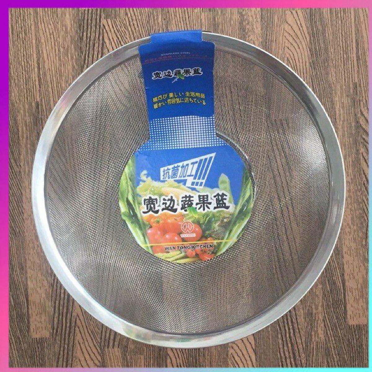 Mua Rổ lưới / rá inox dày đủ cỡ - Trắng - M tại Bếp tiện nhà sang