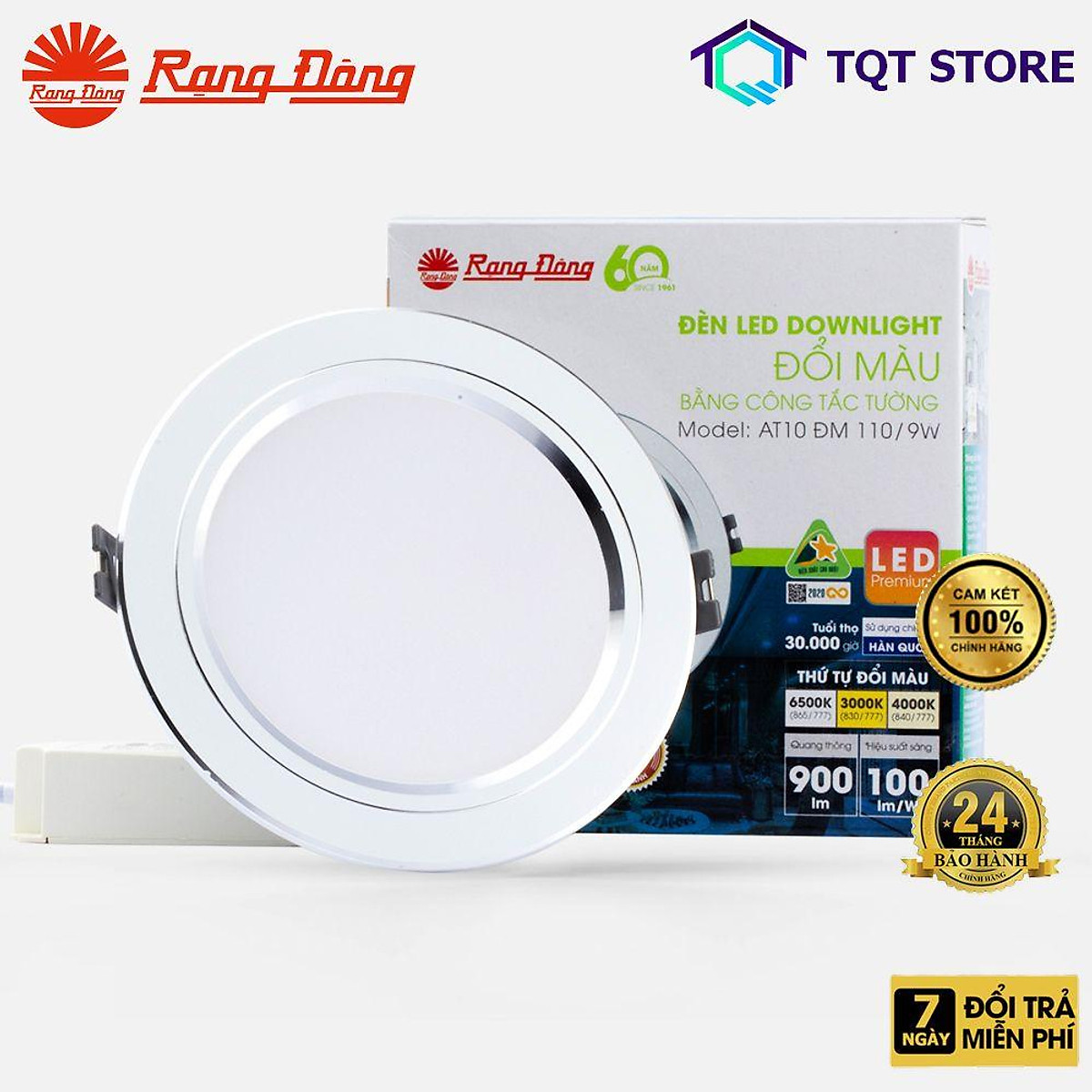 Mua Đèn LED Downlight Rạng Đông đổi màu AT10 110/9W chính hãng - Viền ...