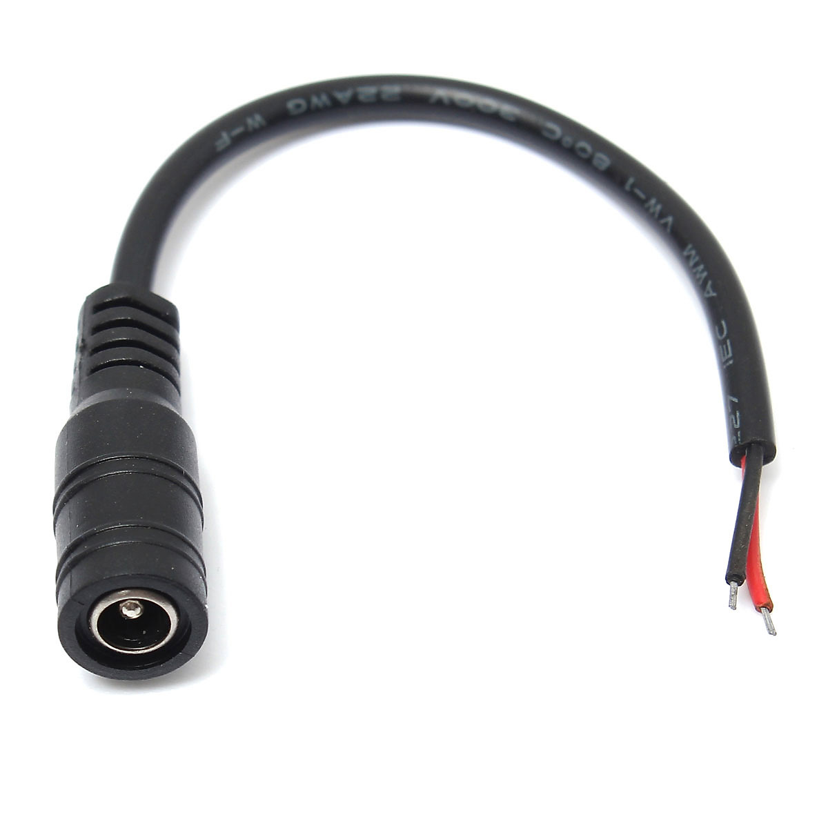 Mua Black 5.5x2.1mm CCTV DC Power Female Male Connector Cable Plug Wire ...