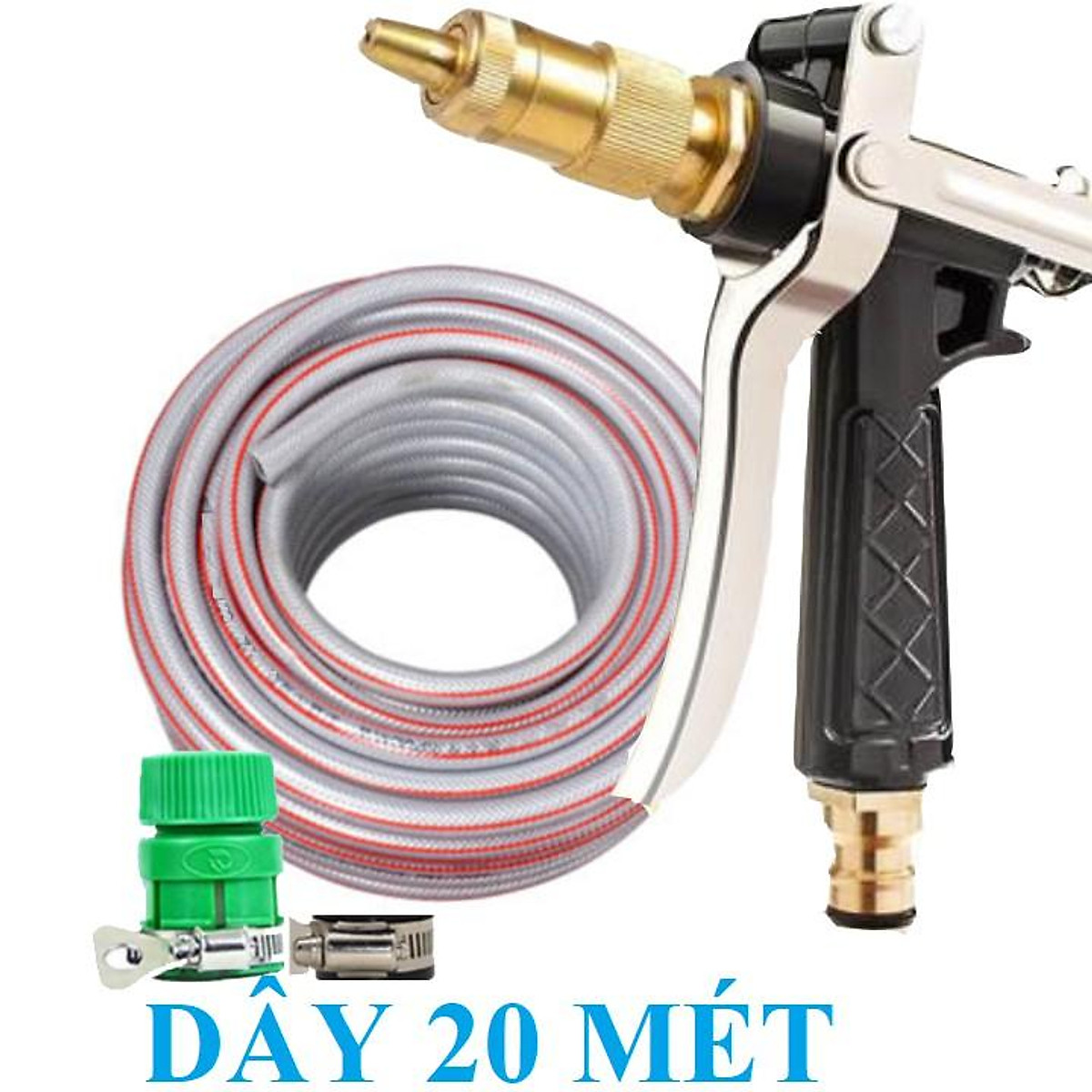 Mua Bộ dây vòi xịt nước rửa xe, tưới cây . tăng áp 3 lần, loại 20m ...