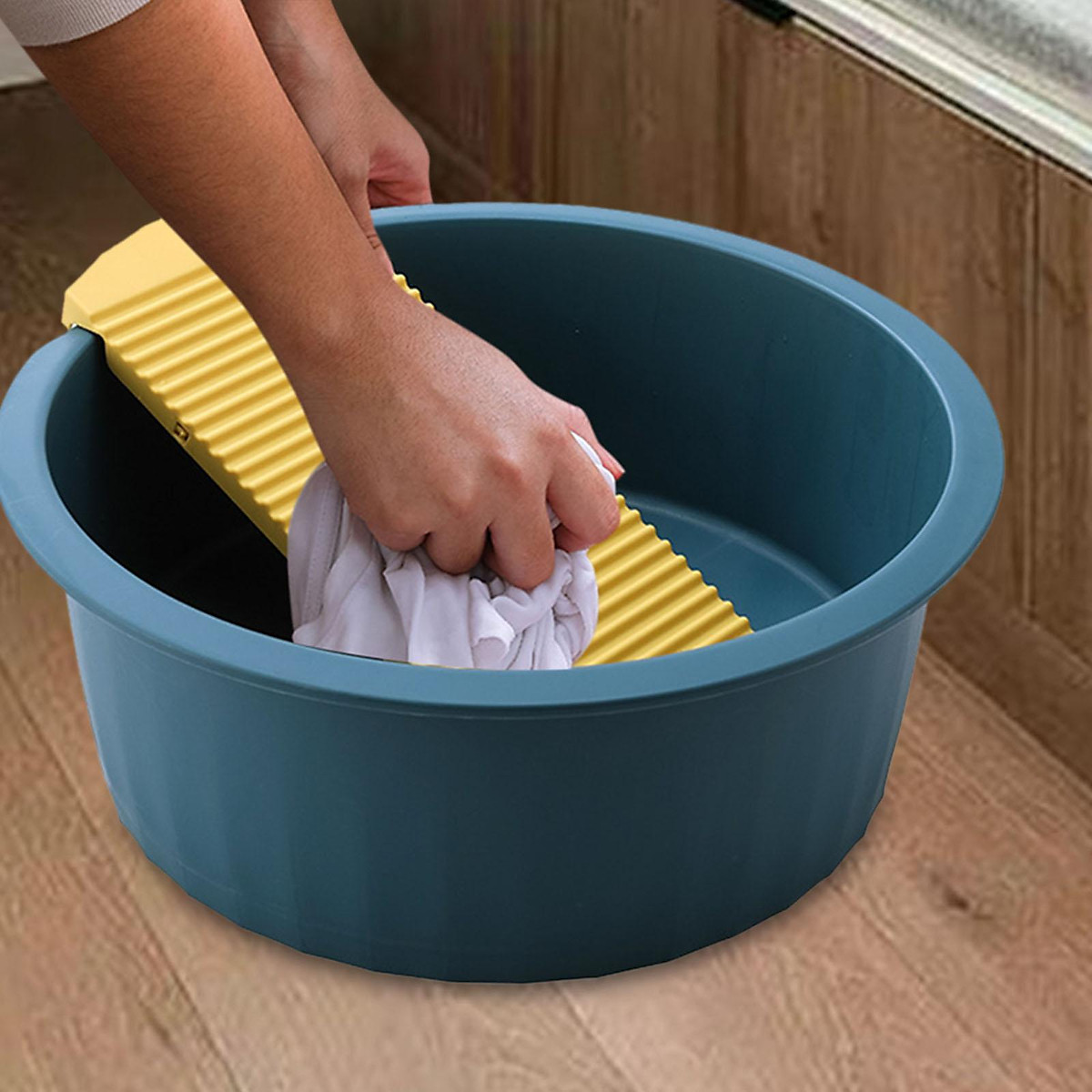 Washboard Basin for Hand Washing Clothes Laundry Tub for Shirt Outdoor ...