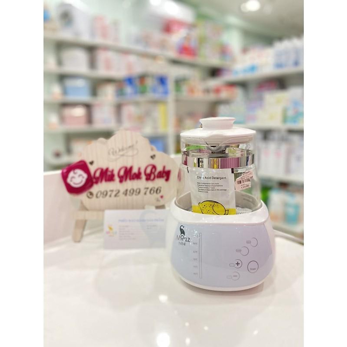 Ấm đun nước pha sữa MOAZ Bebe MB 002-hàng chính hãng, có bảo hành 1 năm