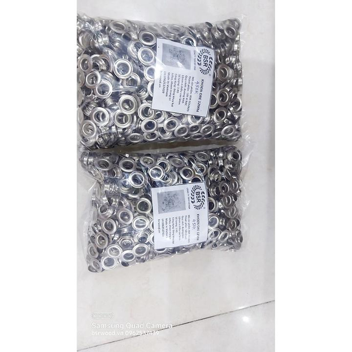 Mua Khoen ore 12mm Khuy mắt cáo đóng bạt, bấm bạt, bấm túi giấy Bằng Sắt xi Màu bạc Bán sỉ Túi ...