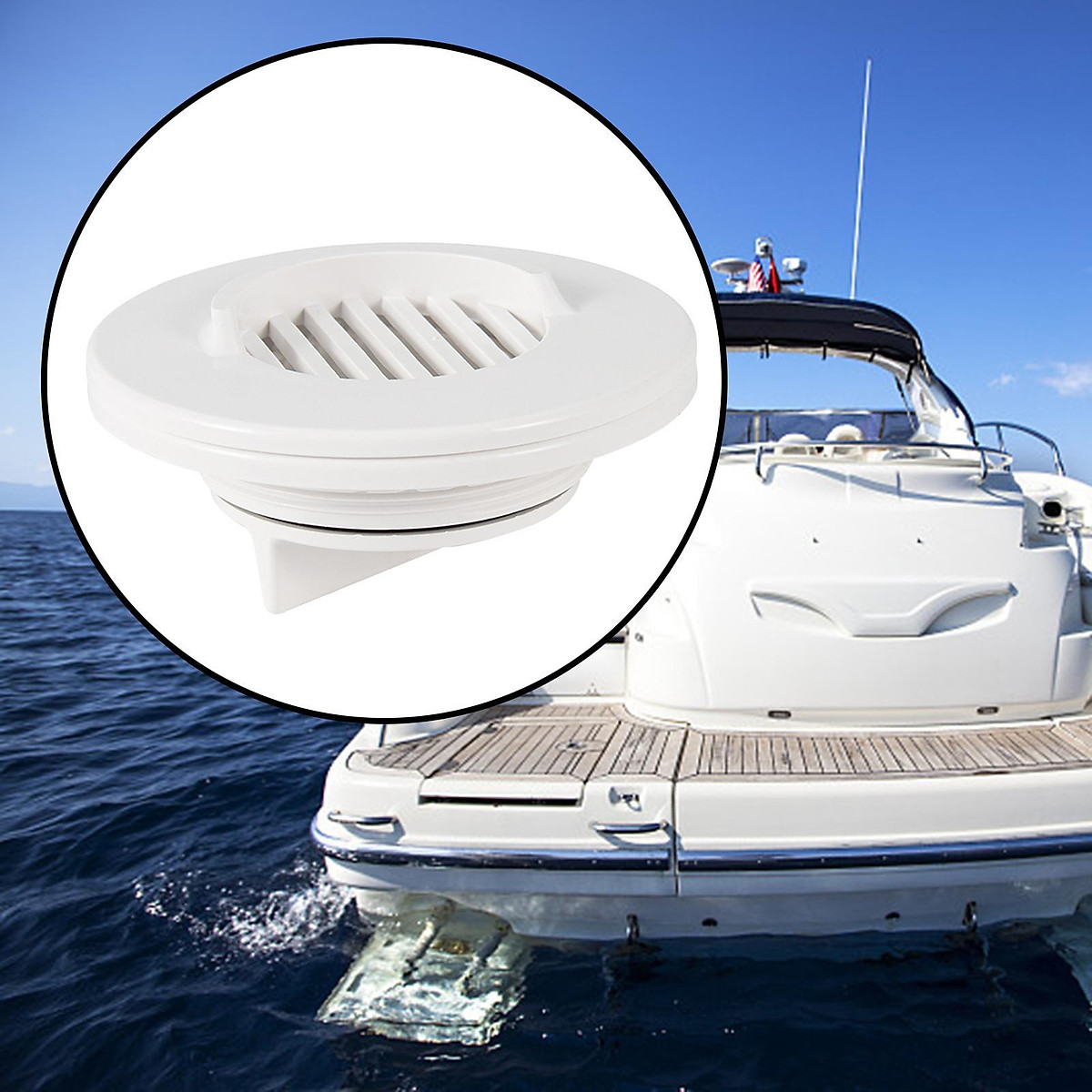 Boat Drain Plug Scupper Mount Scupper Assembly Repair Parts with Rubber ...