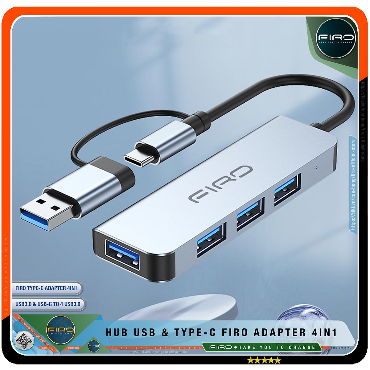Hub USB 3.0 FIRO Và Hub Type C FIRO - Bộ Chia Cổng USB FIRO - HUB ...