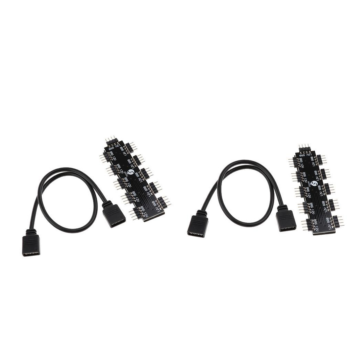 Mua (2) 10 Channel RGB Fan Controller Hub Splitter 4Pin 12V for Desktop ...