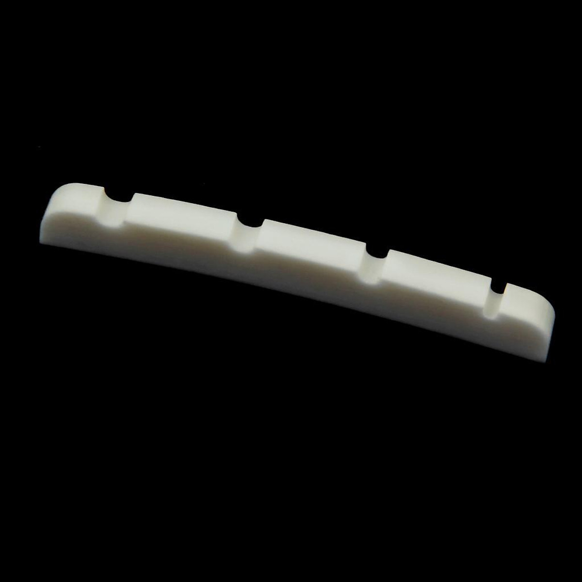 18X 42mm Beige Slotted Curved Buffalo Bone Nut for 4 String Bass Guitars