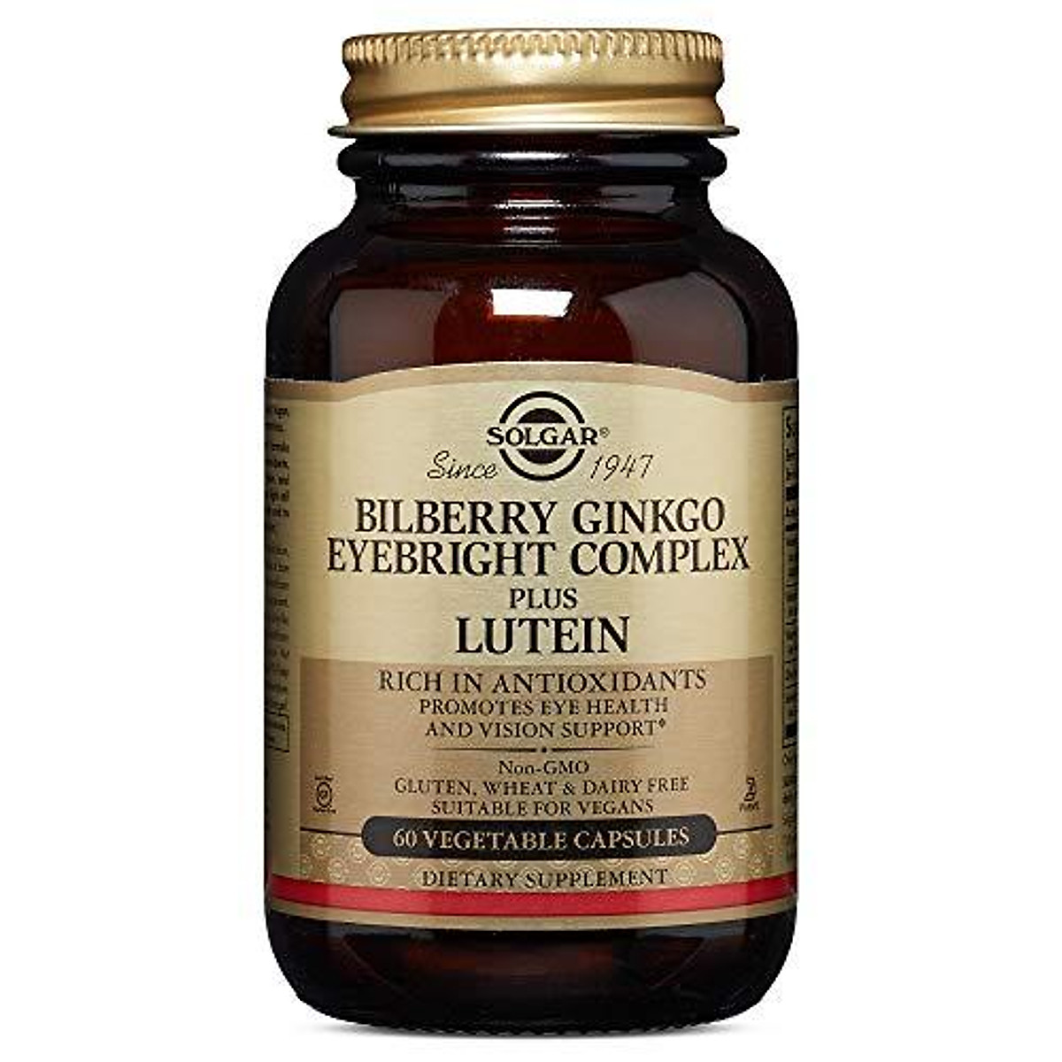 Solgar – Bilberry Ginkgo Eyebright Complex Plus Lutein, 60 Vegetable ...