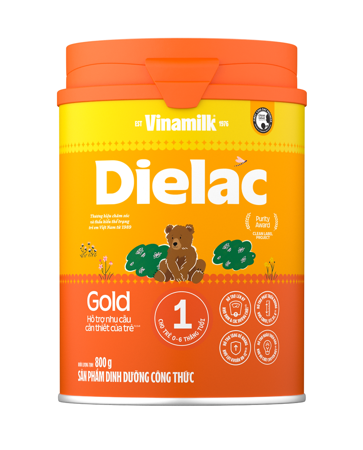 Sữa Bột Vinamilk Dielac Alpha Gold IQ Step 1 - Hộp Thiếc 800g | Siêu Thị Con Cưng