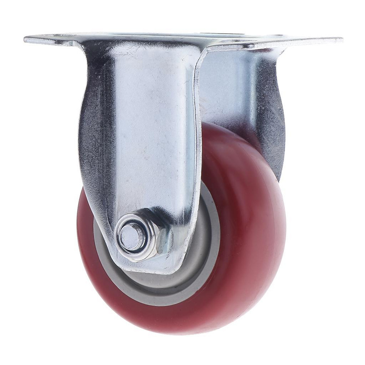 Heavy Duty Top Plate Fixed Castor Rubber Wheels Trolley Furniture ...