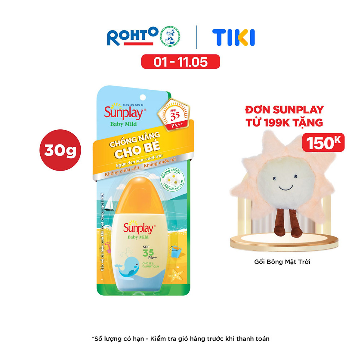 Kem chống nắng Sunplay cho bé từ 6 tháng tuổi và da nhạy cảm, dạng sữa ...